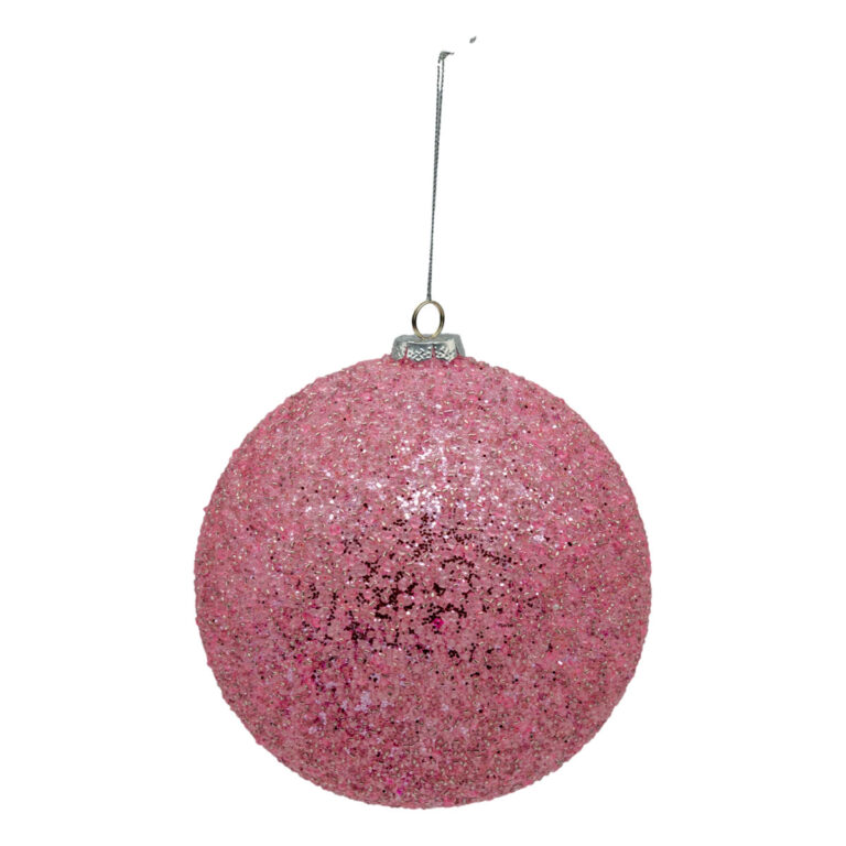 Bauble Crystal Ball Pink – Tiaro Christmas Cottage