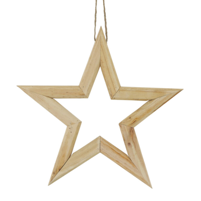 Star Outline Hanger Natural Large – Tiaro Christmas Cottage