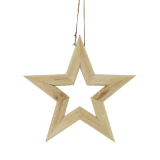 Star Outline Hanger Natural Small – Tiaro Christmas Cottage